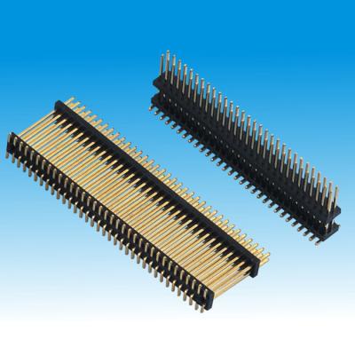 China 1AMP SMT PCB Header Connector , Spacer 1.27mm Pin Header Sn Contact Plating for sale