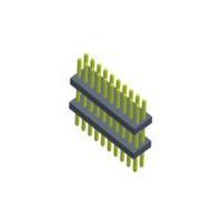 China 1AMP SMT PCB Header Connector , Spacer 1.27mm Pin Header Sn Contact Plating for sale