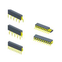 China 2.0 mm H6.35 Single Row Female Header Connector Right Angle SMT Type for sale