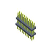 China 1.27mm Board Spacer Dual Row Straight Right Angle for sale
