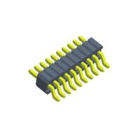 China 1.27mm Pin PCB Header Connector Dual Row Right Angle SMT High Precision for sale