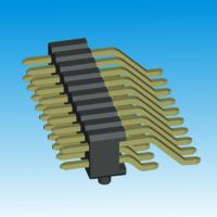 China Right Angle SMT Pin Header Connector 1.27mm Dual Row Polyester UL94V-0 for sale