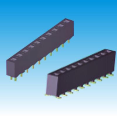 China 3.96mm Pitch 8.89mm Height Single Row SMT Female Header Connector Tin Plating for sale