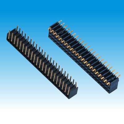 China 2.0 mm H4.9 Dual Row Female Header Connector Right Angle Side Entry Type for sale