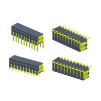 China 2.0 mm H4.9 Dual Row Female Header Connector Right Angle Side Entry Type for sale