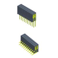 China Dual Row Straight Female Pcb Header 2mm Pitch H 7.2 Current Transmission for sale