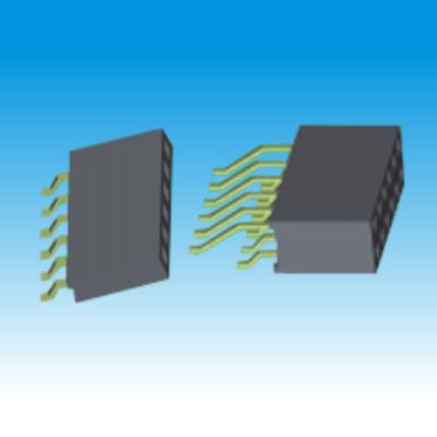 China 2.0 mm Pitch H6.35 Dual Row Female Header Connector Right Angle SMT for sale