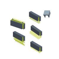 China 2.0 mm Pitch H6.35 Dual Row Female Header Connector Right Angle SMT for sale