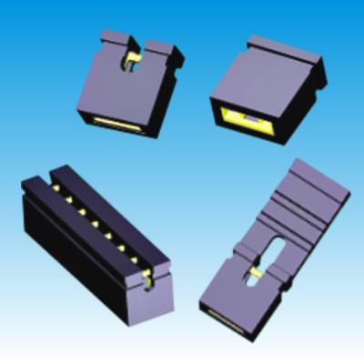 China 2.0mm Pitch 9.5mm Height Mini Jumper Connector Black Gold Flash 1.5A 500V for sale