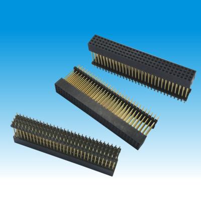 China Triple Row 2 Pin Header Connector Female H 6.35 Straight Type For PCB for sale