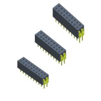 China 2.54 mm Pitch 3.5 Dual Row Female Header Connector SMT PBT 3A 1000V for sale