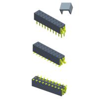 China H 4.5 Dual Row Female Header Connector , Smt Header Connector U Type Contact for sale
