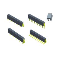 China 2.54mm Pitch 5 Pin Single Row Female Header Connector Right Angle 3A for sale