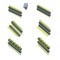 China Universal 2mm Pitch Pin Header Board Single Row Electrical Connector for sale
