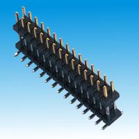 China Black 2mm PCB Header Connector 1000mΩ Min Spacer Dual Row PCB Application for sale