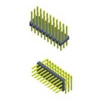 China Triple Row PCB Header Connector Straight Right Angle 1.5AMP 2.00mm Pitch for sale