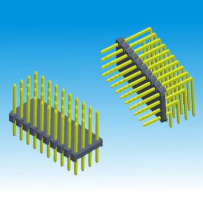 China 2.00mm Pitch PCB Pin Header Four Row Straight Right Angle 1.5A 500V for sale