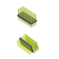 China 2.00mm Pitch PCB Pin Header Four Row Straight Right Angle 1.5A 500V for sale