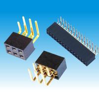 China Durable Female Right Angle Header Connector 2.54 Mm Pitch H 5.7 Single Row for sale