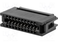 China Black Durable Card Edge Connector 2.54mm Pitch IDC Type Wear Resistant for sale