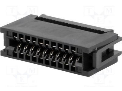 China Black Durable Card Edge Connector 2.54mm Pitch IDC Type Wear Resistant for sale
