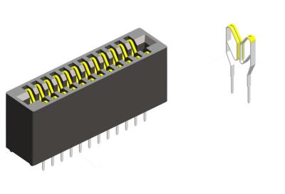 China Female Card Edge Connector 2.54mm Pitch 64P DIP Type Selective Gold Plated for sale