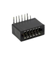 China 2.54mm Pitch 64P Right Angle Female Card Edge Connector 3A Current Rating for sale