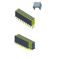 China 2.54mm Pitch Dual Row Female Header Connector SMT Top Entry 3A 1000V for sale