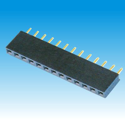 China 2.54mm Pitch 7.1mm Height Dual Row Female Header Connector Straight Y Type 3A for sale