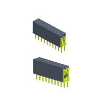 China 2.54mm Pitch 7.1mm Height Dual Row Female Header Connector Straight Y Type 3A for sale