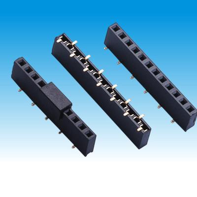 China Dual Row Female Header Connector , U Type Contact Smt Female Header for sale
