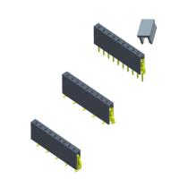 China Dual Row Female Header Connector , U Type Contact Smt Female Header for sale