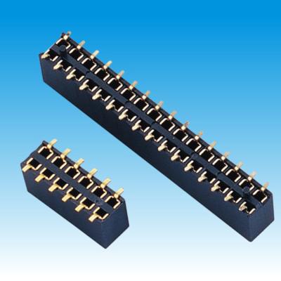 China 2.54mm Pitch 7.1mm Height Single Row Female Header Connector SMT Long Lifespan for sale