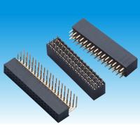 China 2.54 mm Pitch 7.1 Triple Row Female Header Connector Right Angle Type for sale