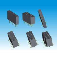 China Pcb Right Angle Female Header 2.54 Mm Pitch 7.1 Single Row 3 AMP for sale