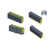 China Pcb Right Angle Female Header 2.54 Mm Pitch 7.1 Single Row 3 AMP for sale