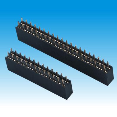China Single Row Female Header Connector , H 8.5 Straight 2.54 Mm Pitch Header for sale
