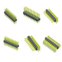 China 2.54mm Dual Row Straight Right Angle Pin Header Connector 3A 500V PCB Header for sale
