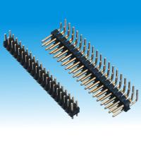 China 2.54mm Dual Row Straight Right Angle Pin Header Connector 3A 500V PCB Header for sale