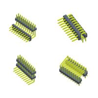 China 2.54mm Pin Header Board Spacer Dual Row Straight Right Angle for sale