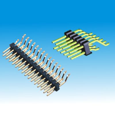 China 2.54mm Pin Header Single Row Right Angle SMT Connector 3A 20mΩ for sale