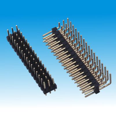 China 2.54mm Triple Row Pin Header Straight Right Angle 3A 500V Connector for sale