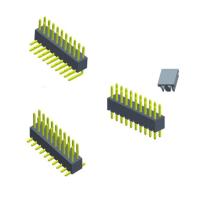 China 2.54mm Dual Row Pin Header Straight Right Angle 3A 500V Connector for sale