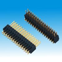 China 2.54mm Dual Row Pin Header Straight Right Angle 3A 500V Connector for sale