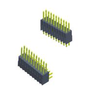 China 2.54mm Dual Row Pin Header Straight Right Angle 3A 500V Connector for sale