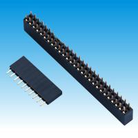 China 2.54mm Pitch 8.5mm Height Dual Row Female Header Connector Straight Y Type 3A for sale