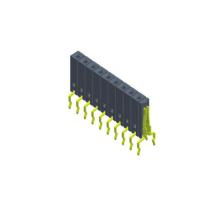 China 2.54 mm H 8.5 Single Row Female Header Connector Straddle Pin Bottom Entry for sale