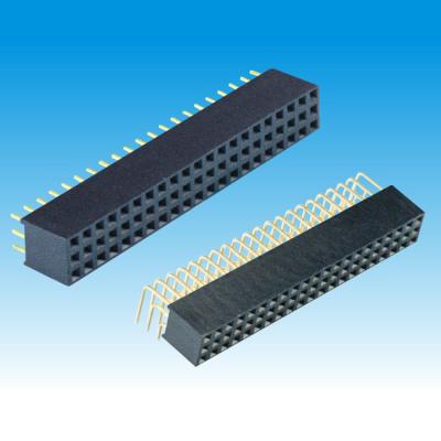 China Triple Row Female Header Connector 2.54mm Pitch Right Angle Y Type 3A 1000V for sale