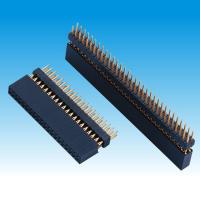China 2.54mm Dual Row Female Header Connector Straight Free Welding 3A 1000V for sale