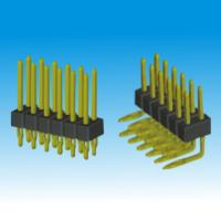 China 2.54mm Pitch Right Angle Pin Header Connector Free Welding Dual Row 3A for sale